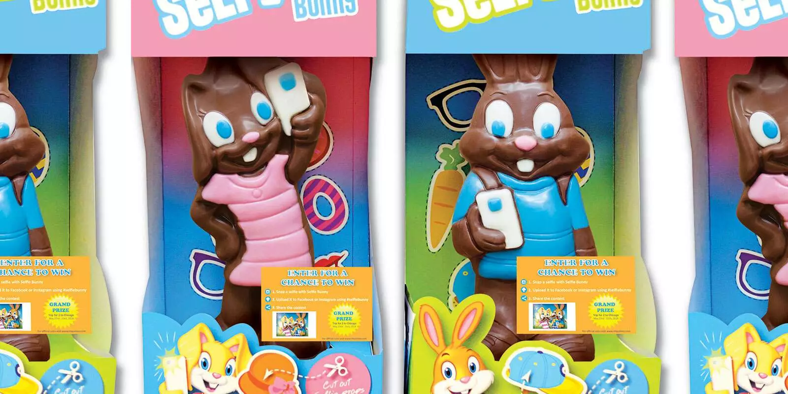 Kini nga mga Chocolate Easter Bunnies Nag-selfie