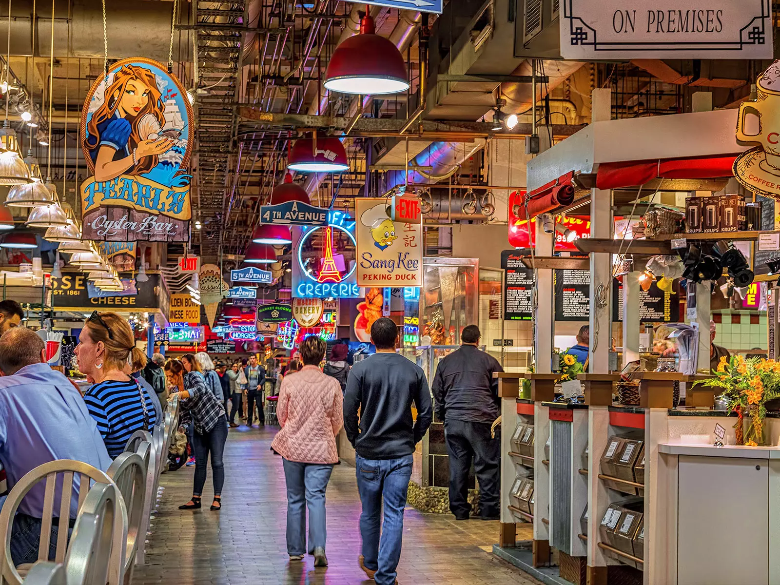 lectura de las tiendas del mercado de la terminal