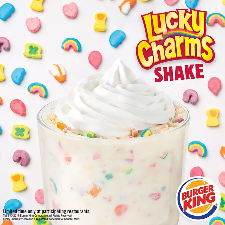 lucky charms shake iz burger kinga