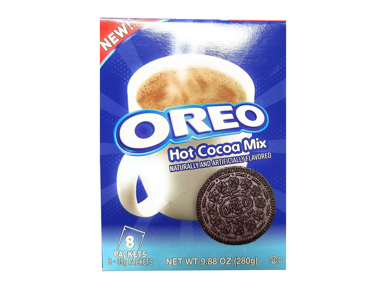 vroča kakavova mešanica z okusom oreo