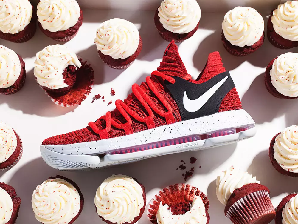 giày thể thao cupcake nhung đỏ kevin durant