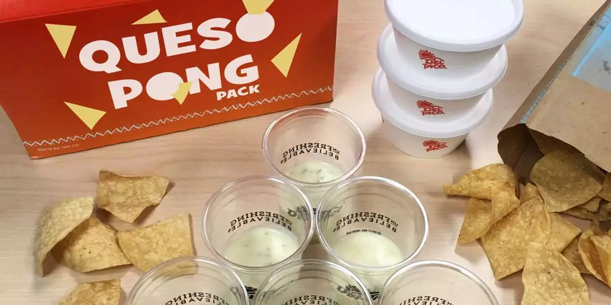 ڊيل ٽڪو ڏئي رهيو آهي 'Queso Pong' Kits